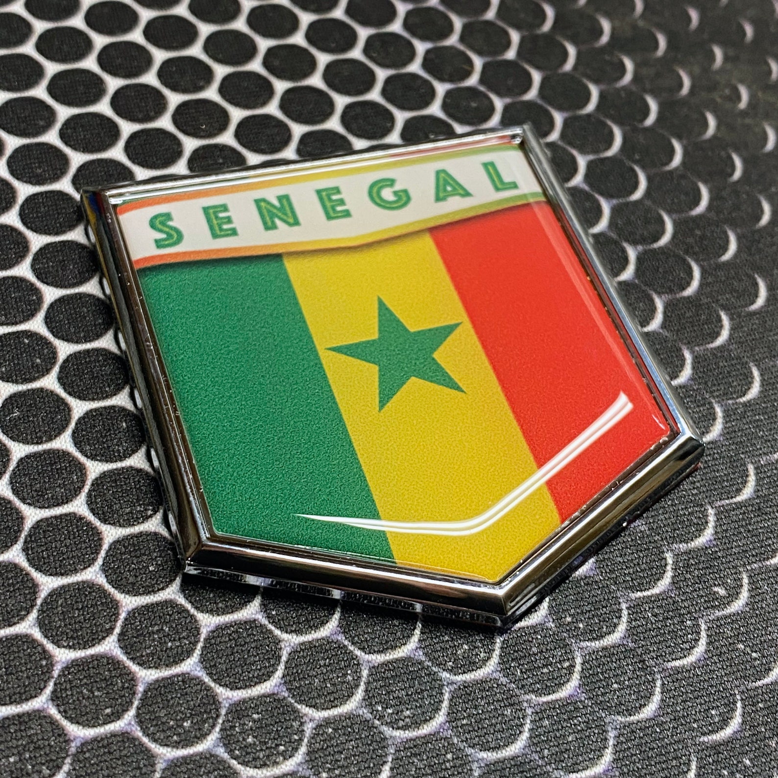 SENEGAL Flag Domed CHROME Emblem Flag Car 3D Sticker - Etsy