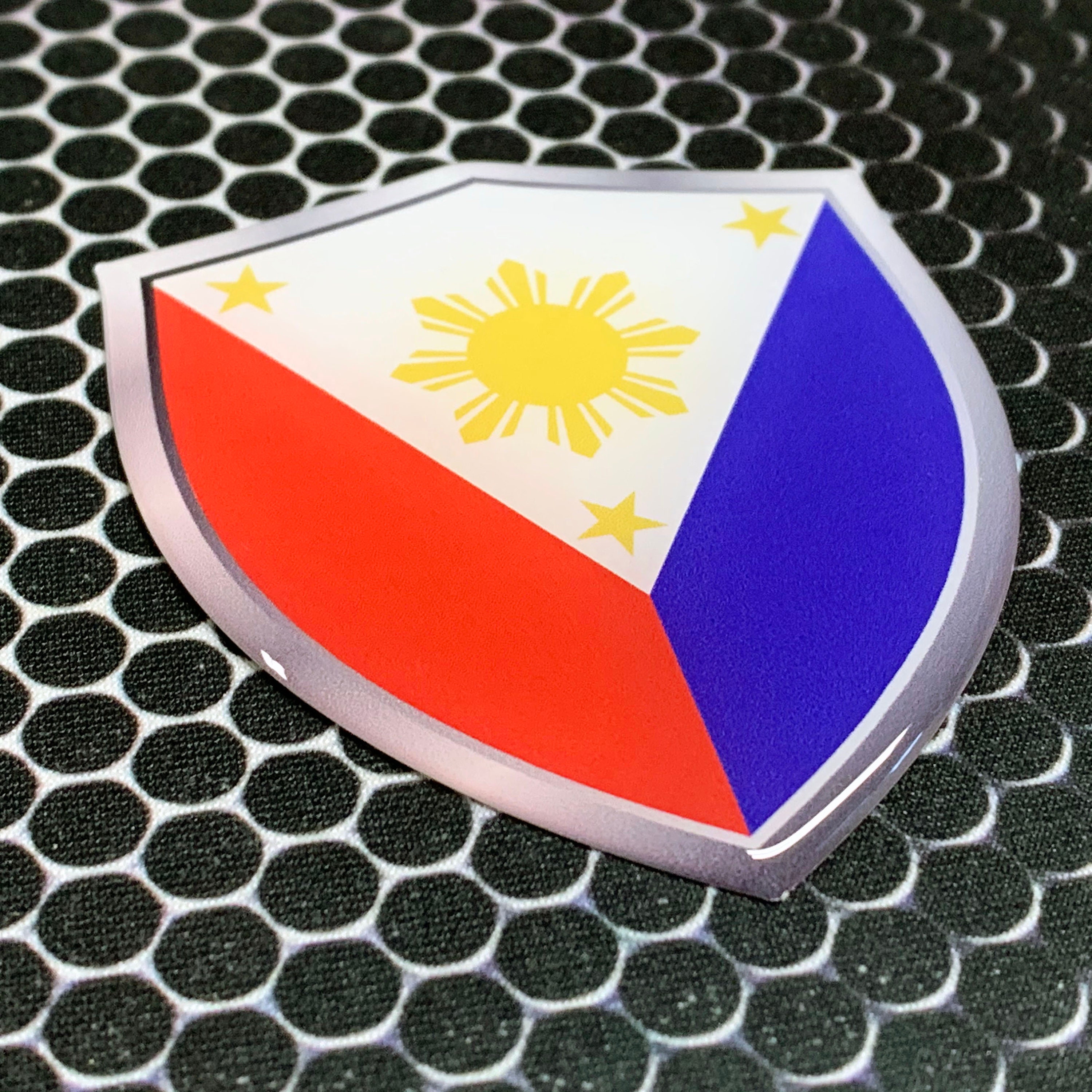 Philippines Shield Flag Proud Domed Decal Emblem Flexible Car | Etsy