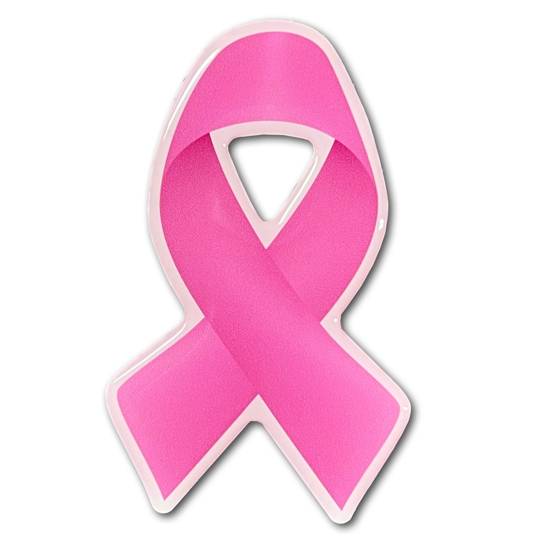 Pink Cancer Ribbon Car Decal: 3D Domed Sticker (2.5"x 4") - Etsy