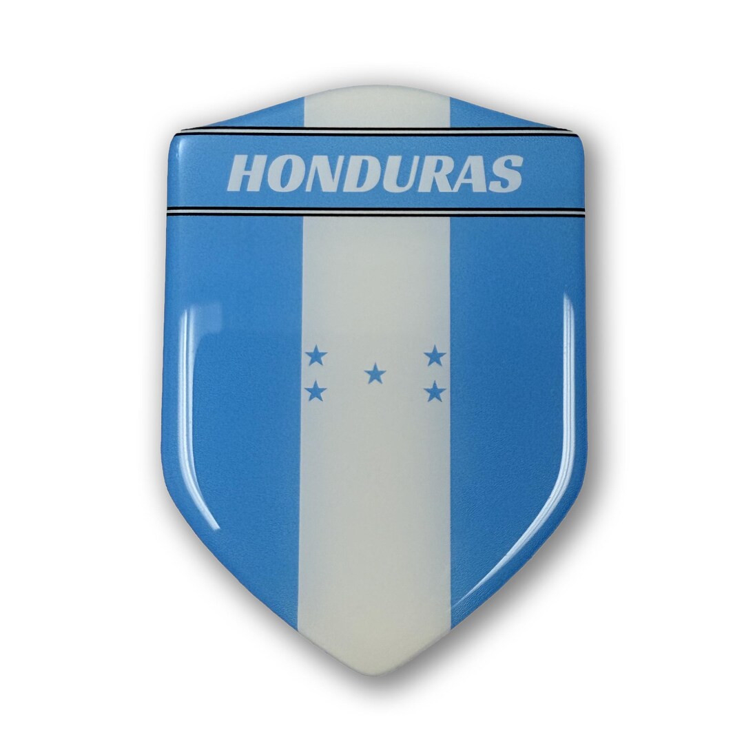 Honduras Flag Domed Car Decal: 3D Emblem (2.3"x 3.4") - Etsy