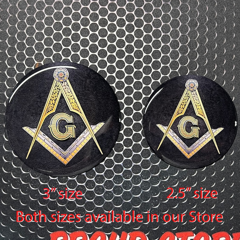 Mason Masonic Freemason Domed Decal Car Emblem 3D Sticker - Etsy