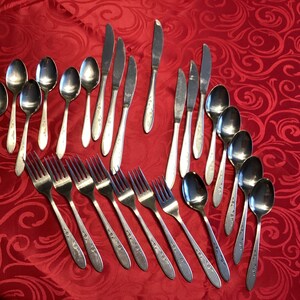Imperial Stainless Flower Dance Pattern 26 Retro MCM Pieces of Flatware ...