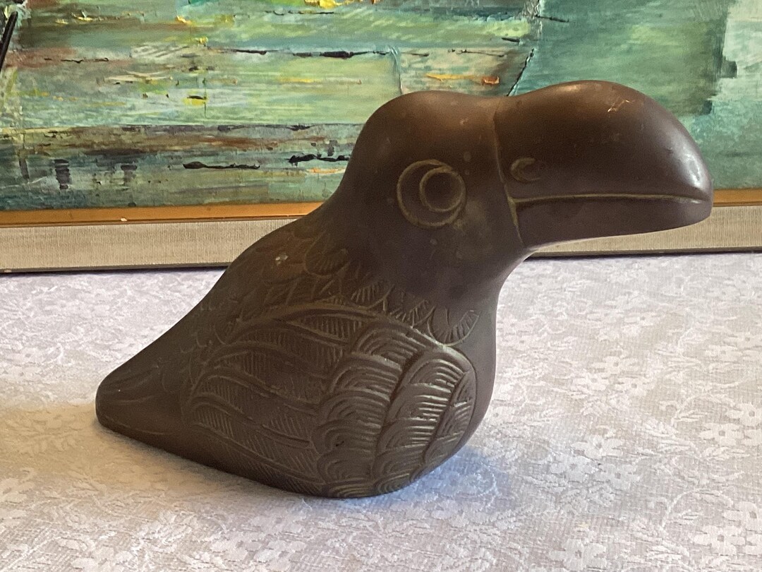 Large Brass Toucan Bird Figurine Vintage Detailed - Etsy
