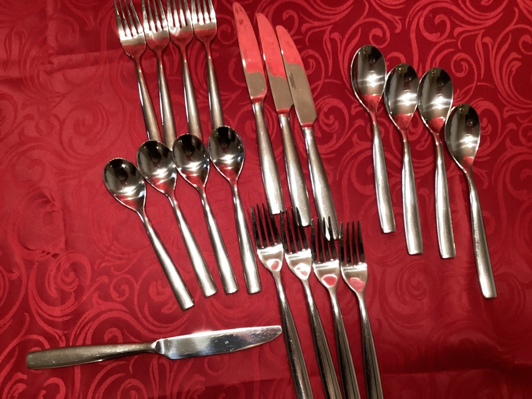 Cambridge Stainless China 20 Piece Set 4 Place Setting Vintage Retro ...