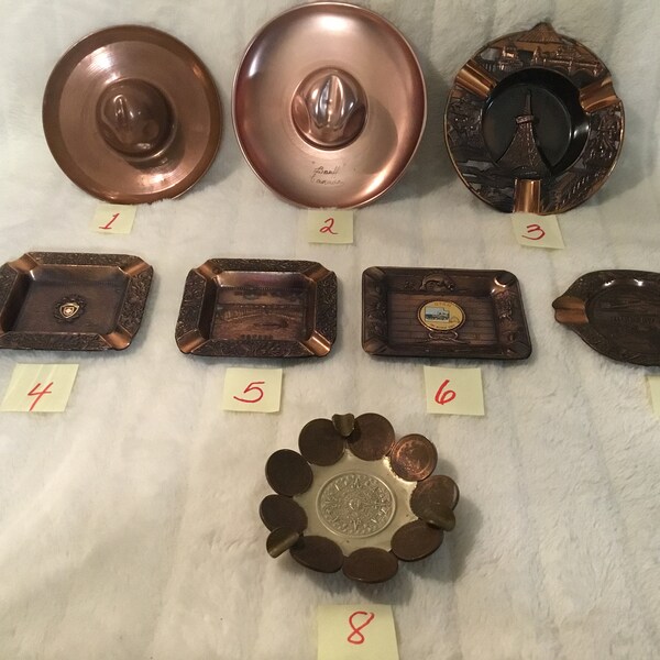 Copper Ashtrays - Etsy