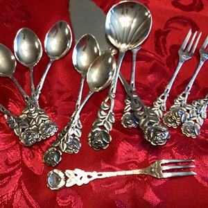 800 Sterling Antiko 800 Decorative Ornate Roses /pattern Hildesheim ...