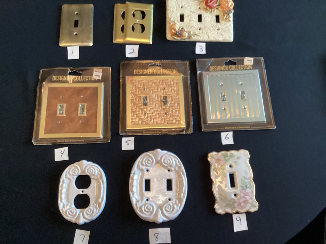 Wall Switch Covers Single Double Wall Decor Decorative 9 Styles to ...