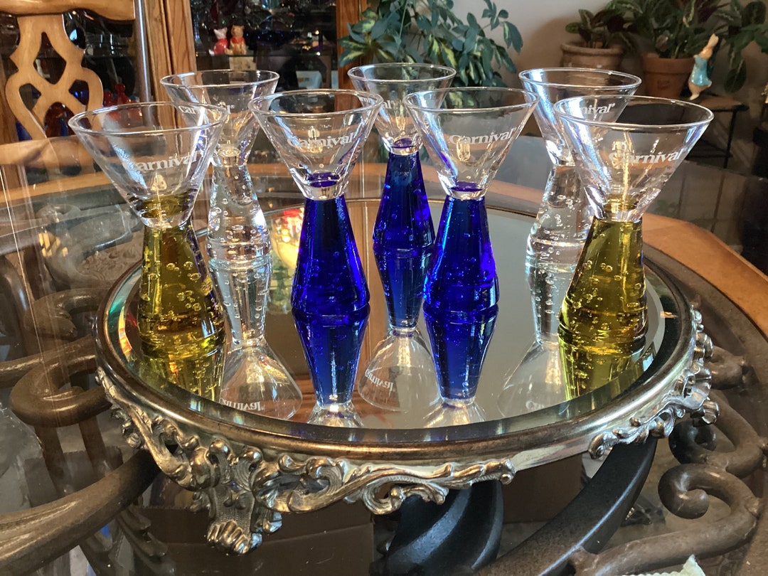 Set of 7 Bubble Based Hourglass Shaped 1 Ounce Shot Glasses - Etsy