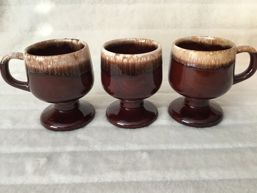 The Real Mccoy Set of 3 Footed Pedestal Style Vintage Mccoy Pottery ...