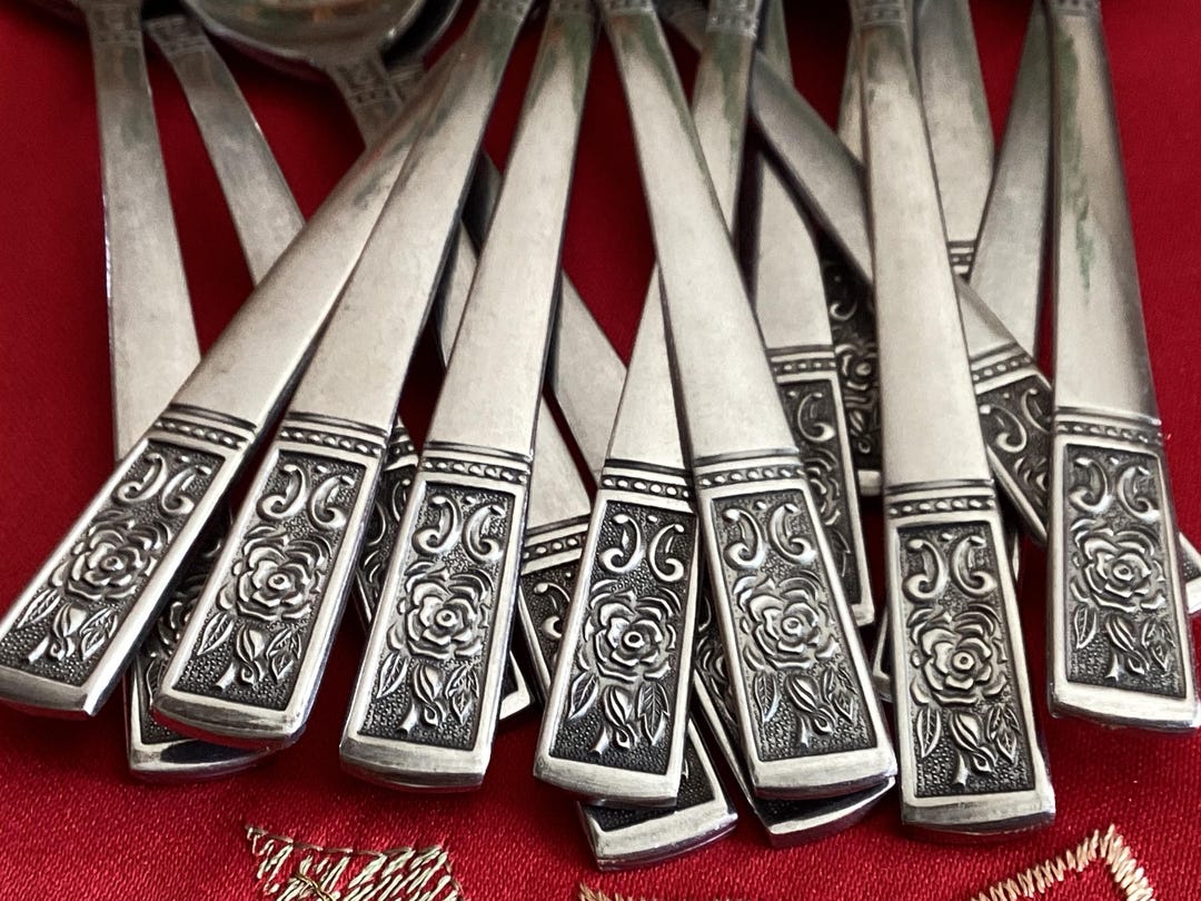 30 Pieces of Rose Twist Pattern International Stainless Steel INOX ...