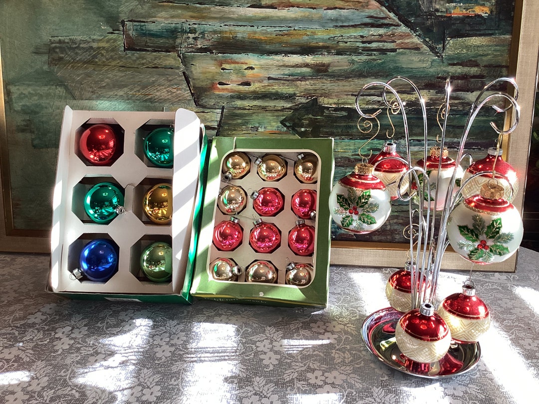TARIFFS INCLUDED Bright and Shiny Christmas Baubles / Bobbles All Glass ...