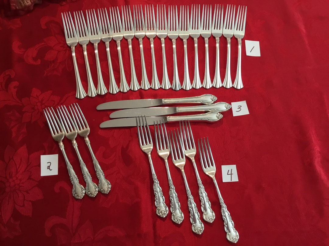 Nice Replacement Selection of Rogers/ Towle Flatware/silver Plated/ 3 Forks Monogrammed H - Etsy