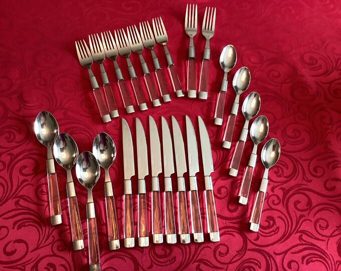 Vintage Stanley Roberts "city Lights" Clear Translucent Faceted Plastic ...