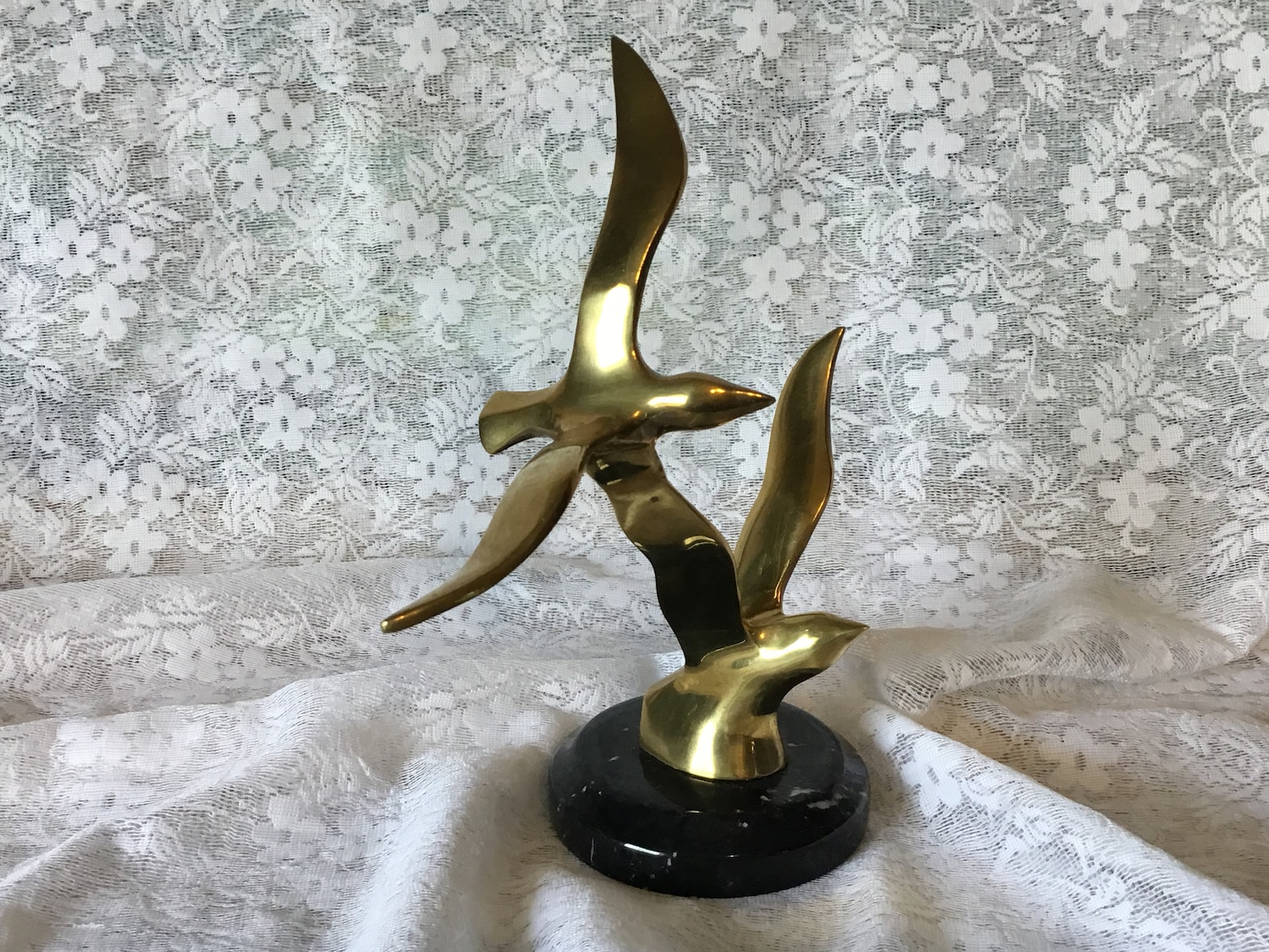 An Absolutely Lovely Pair of Brass Birds Mounted on A Circular - Etsy