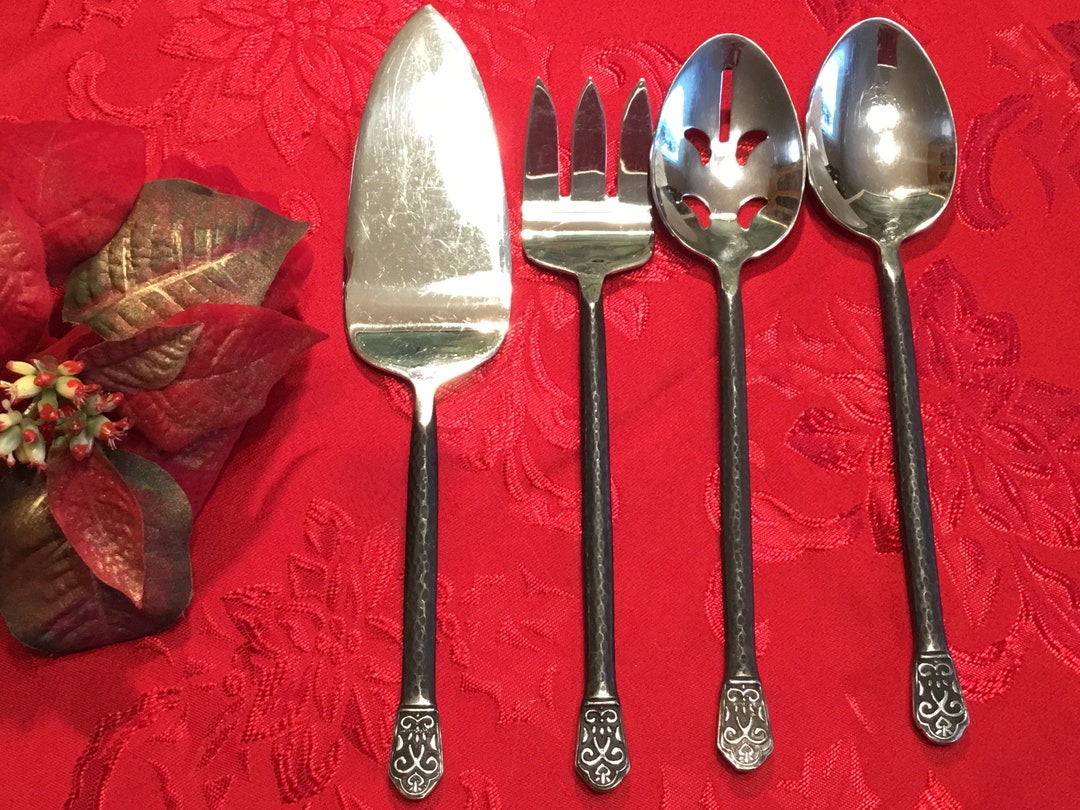 A 4 Piece Serving Set Made by Gourmet Settings With Stainless Steel and ...