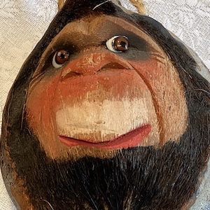 A Tiki Hut Must! Vintage Hand Carved Faces Made From Coconuts and Sea ...