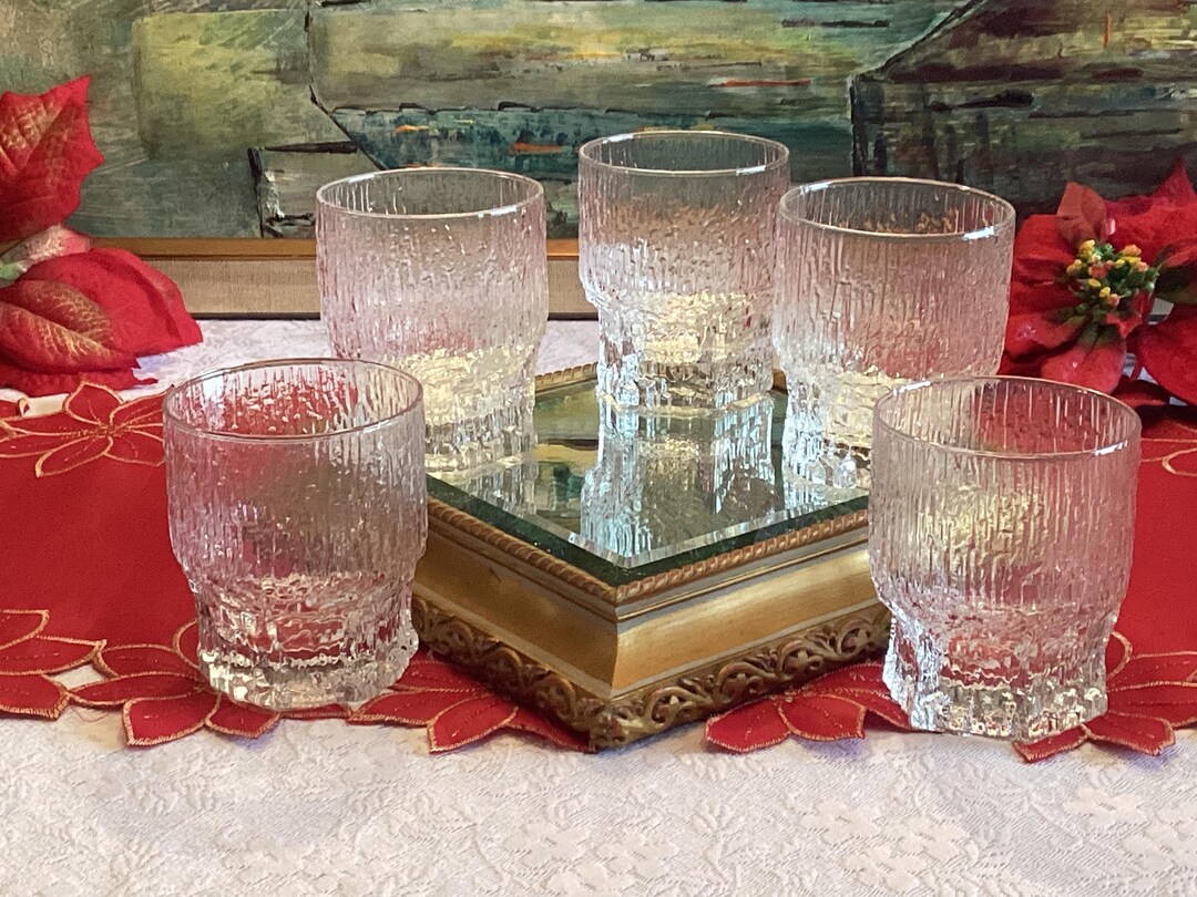 Iittala Finland Crystal Aslak by Tapio Wirkkala Whiskey Glasses With ...