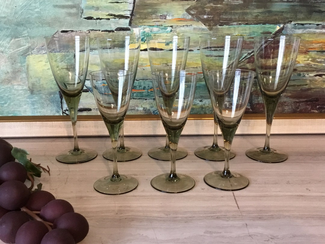 Orrefors Fine Crystal Wine Glasses 8 Total 5 Large 3 Smaller / One of ...