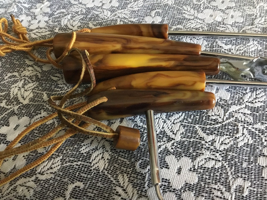 Vintage Bakelite Bar Tool 5 Piece Set Great for A Gift to Dress up His ...