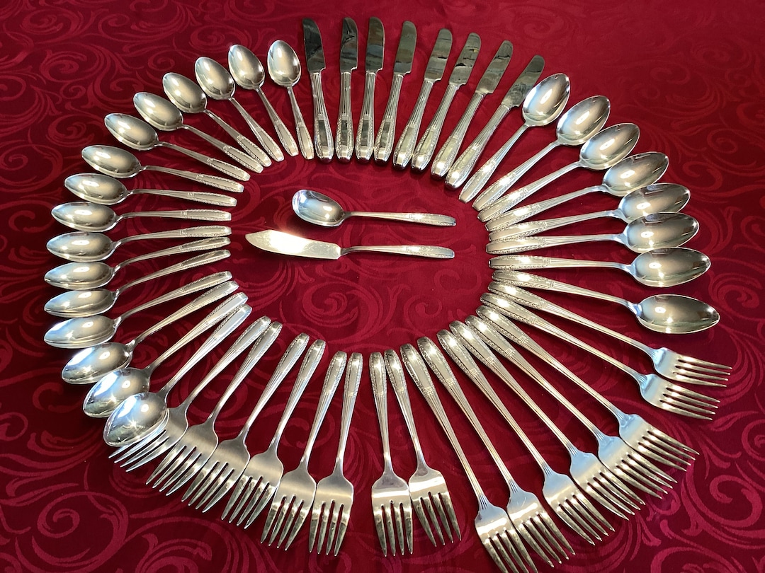 Sharon Pattern 1926 Wallace Brothers Silver Plated AA Antique 50 Piece ...