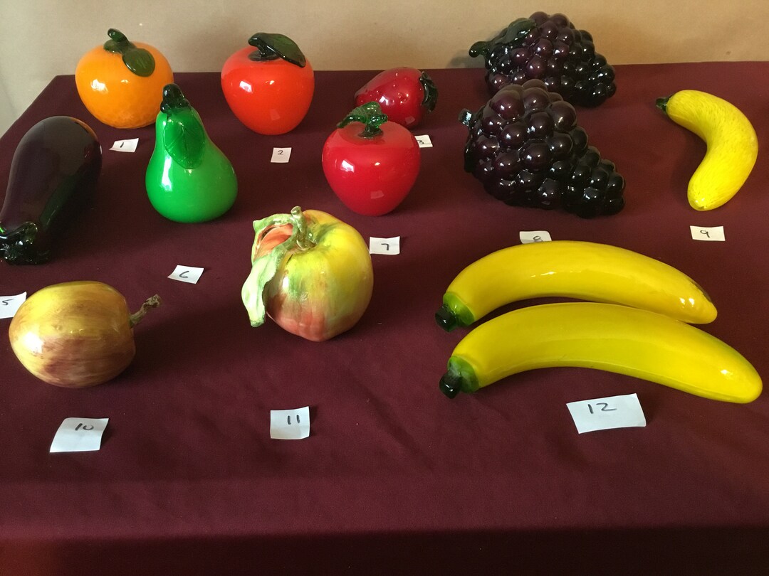 Art Glass Fruit Shapes Make Great Centrepieces or Individually ...