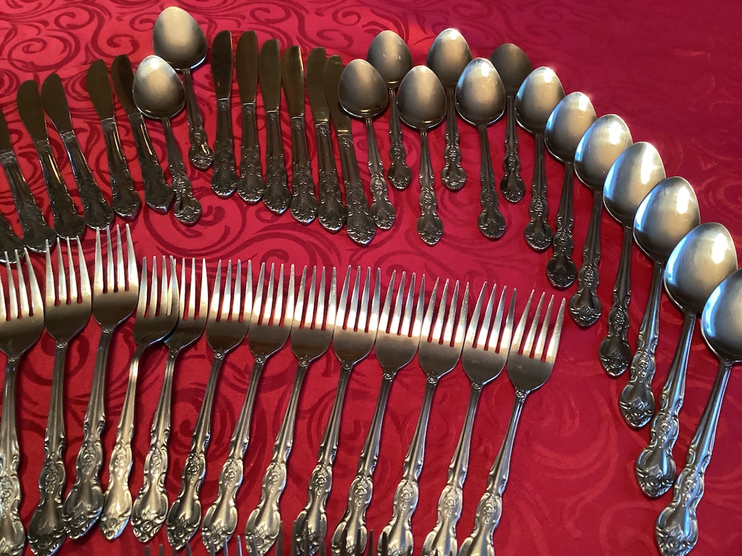 82 Pieces of Imperial Stainless International Silverware Flatware ...