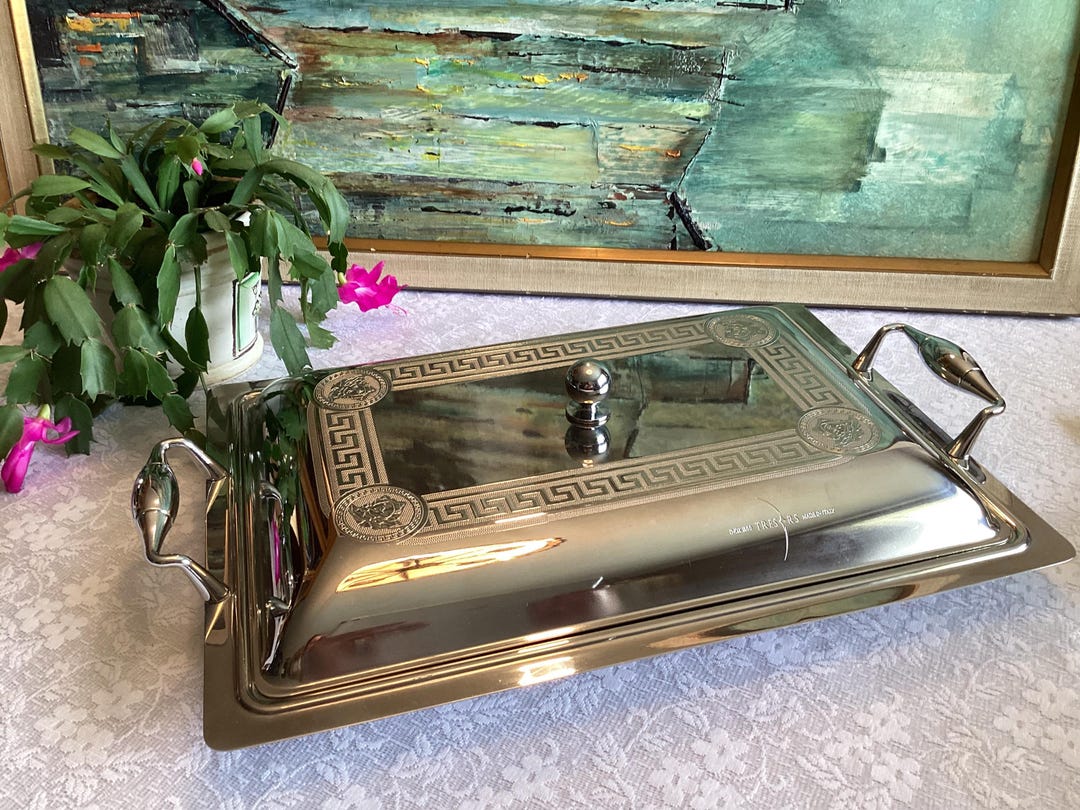 Elegant Serving Tray Gorgeous Stainless Steel Inox 18/10 TRESORS Made ...