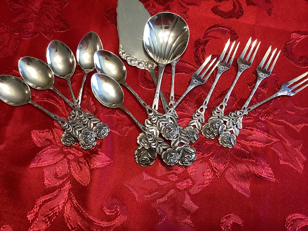 800 Sterling Antiko 800 Decorative Ornate Roses /pattern Hildesheim ...