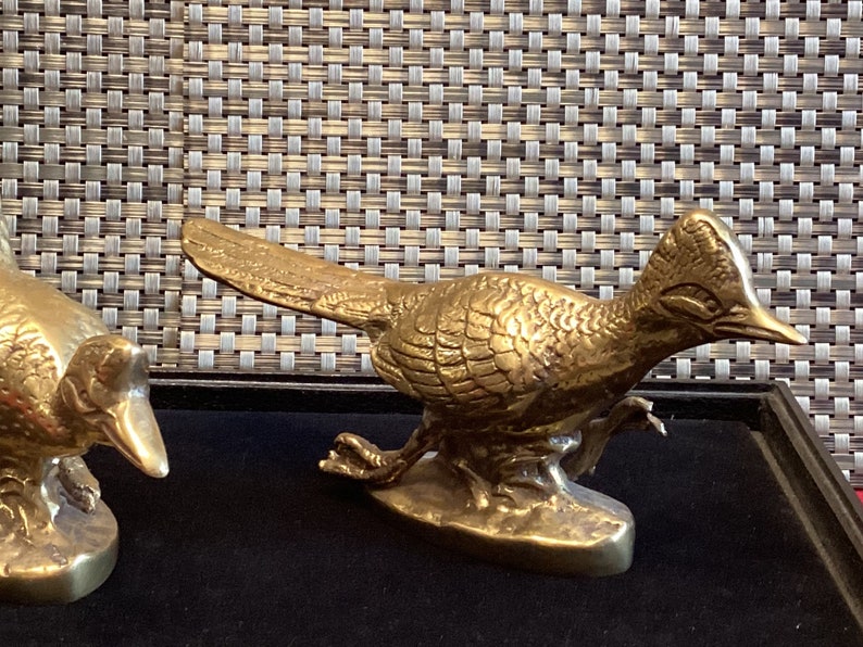 Solid Brass Pair of Road Runner Birds Greatly Detailed and in - Etsy