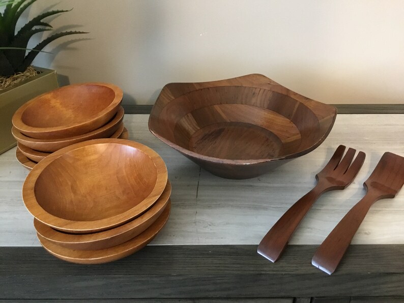 Baribocraft Fantastic Set of 7 Salad Bowls With Large Main - Etsy