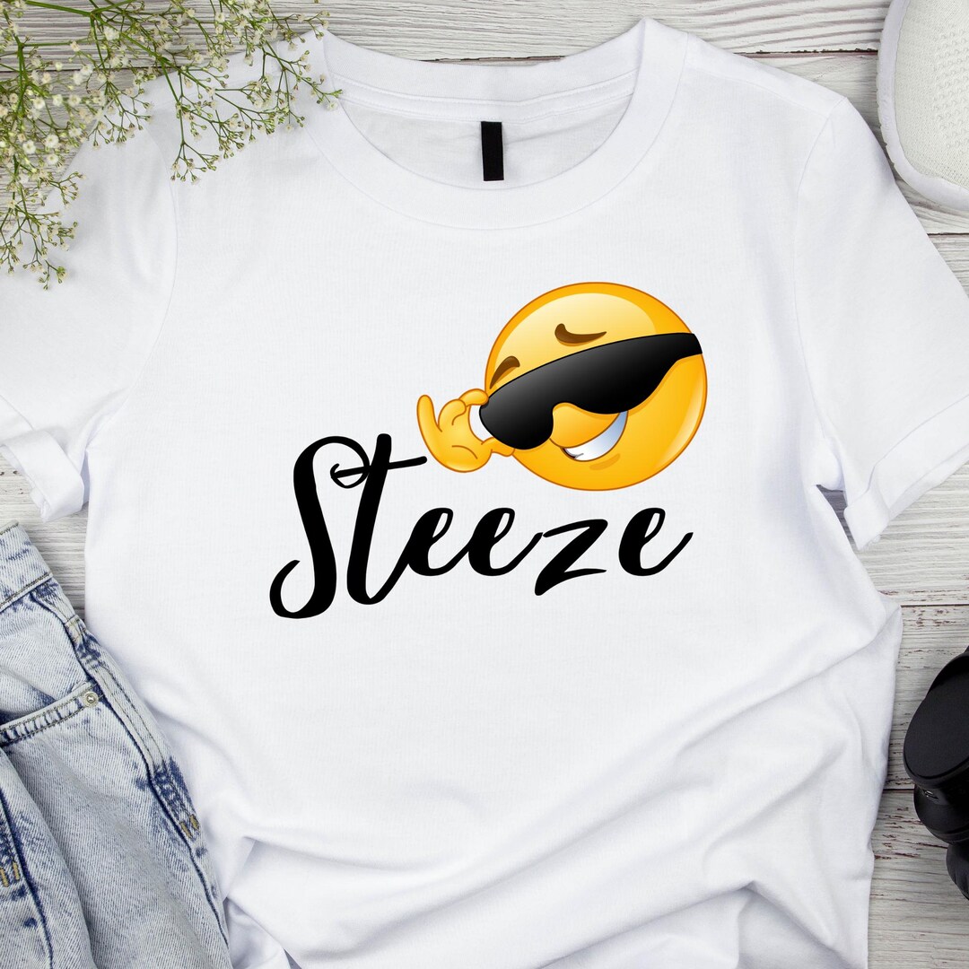 Steeze Emoji SVG Design, Steeze Emoji T-shirt Design SVG, Cool Tee ...