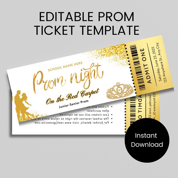Prom Ticket - Etsy