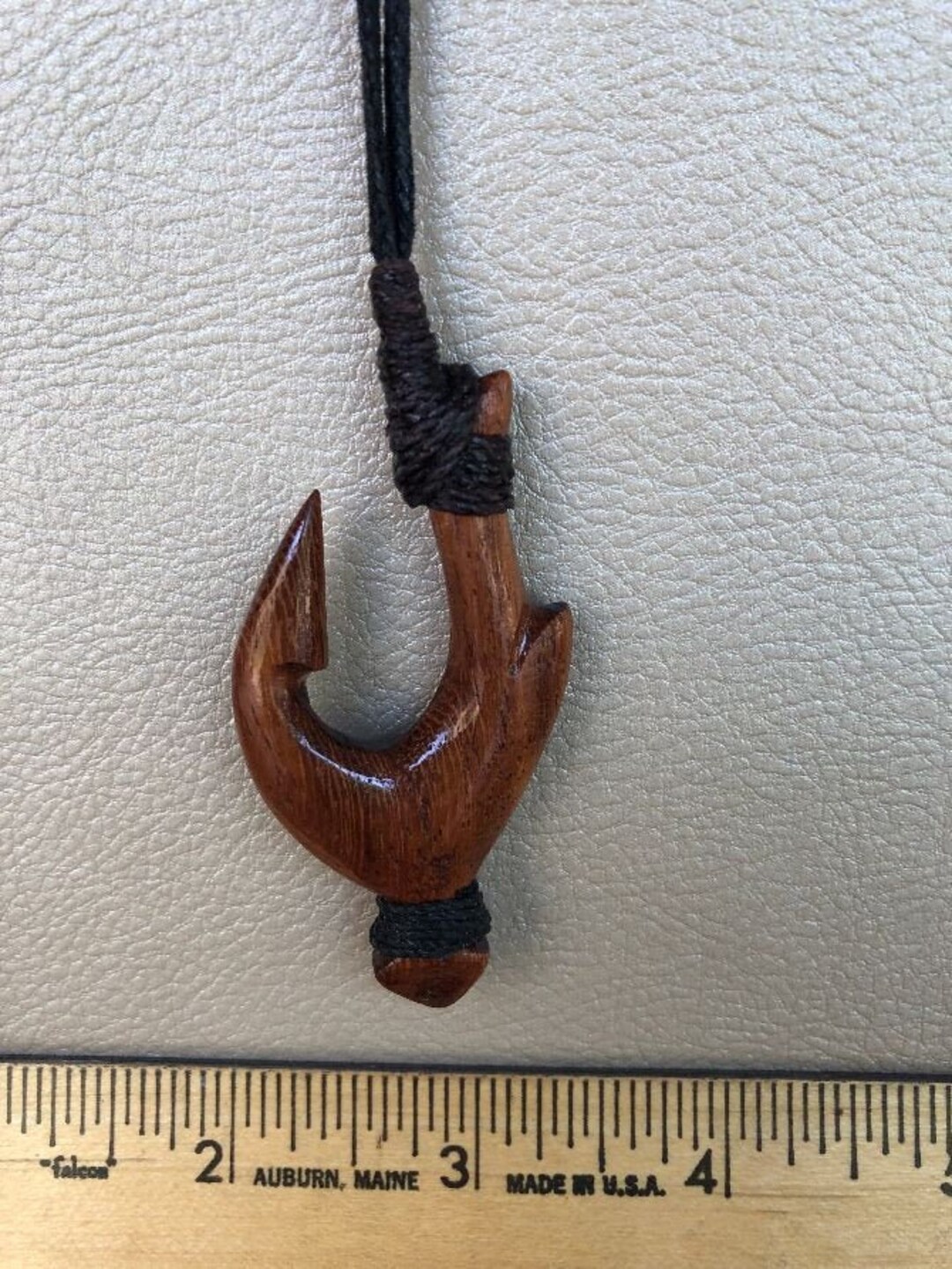 Koa Hawaiian Fish Hook Necklace - Etsy