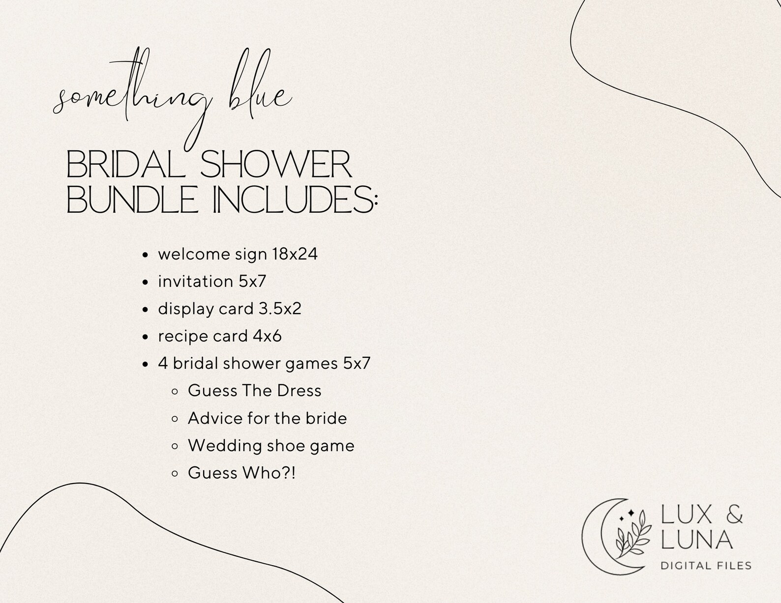 Something Blue Bridal Shower Bundle Something Blue Crew - Etsy