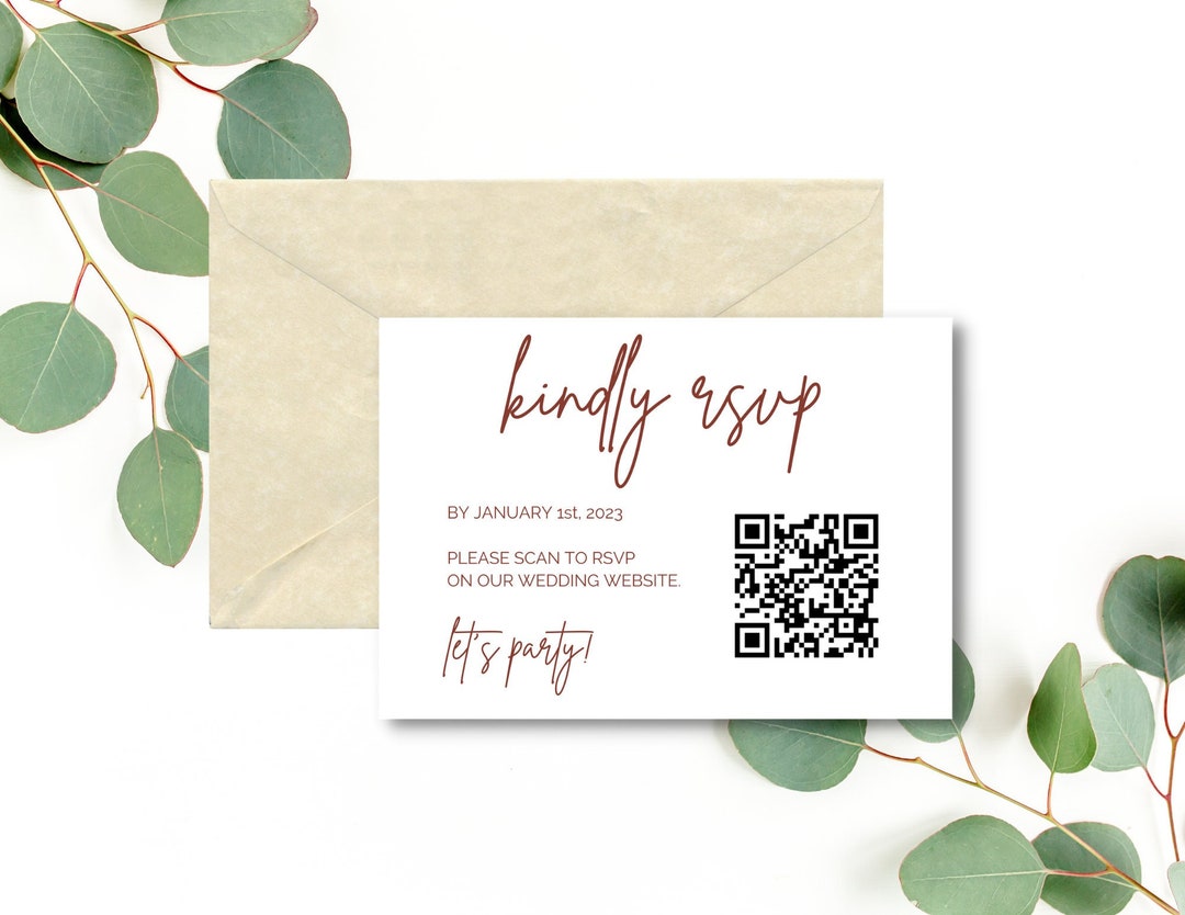 QR Code Rsvp Rsvp Online QR Code Response Card QR Code Wedding ...