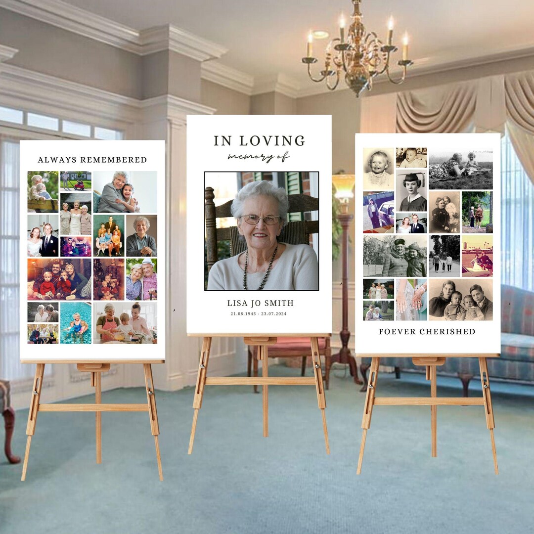Funeral Poster Celebration of Life Poster Funeral Photo Collage Funeral ...
