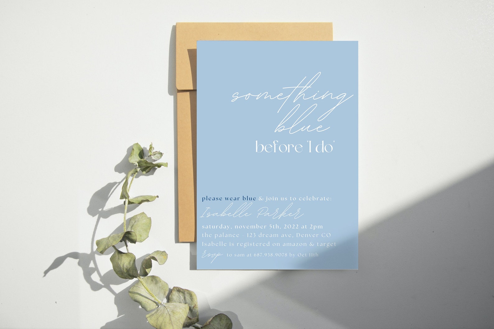 Something Blue Bridal Shower Invitation Something Blue Crew - Etsy