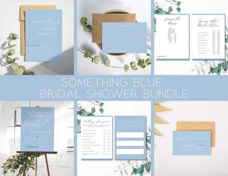 Something Blue Bridal Shower Bundle Something Blue Crew - Etsy