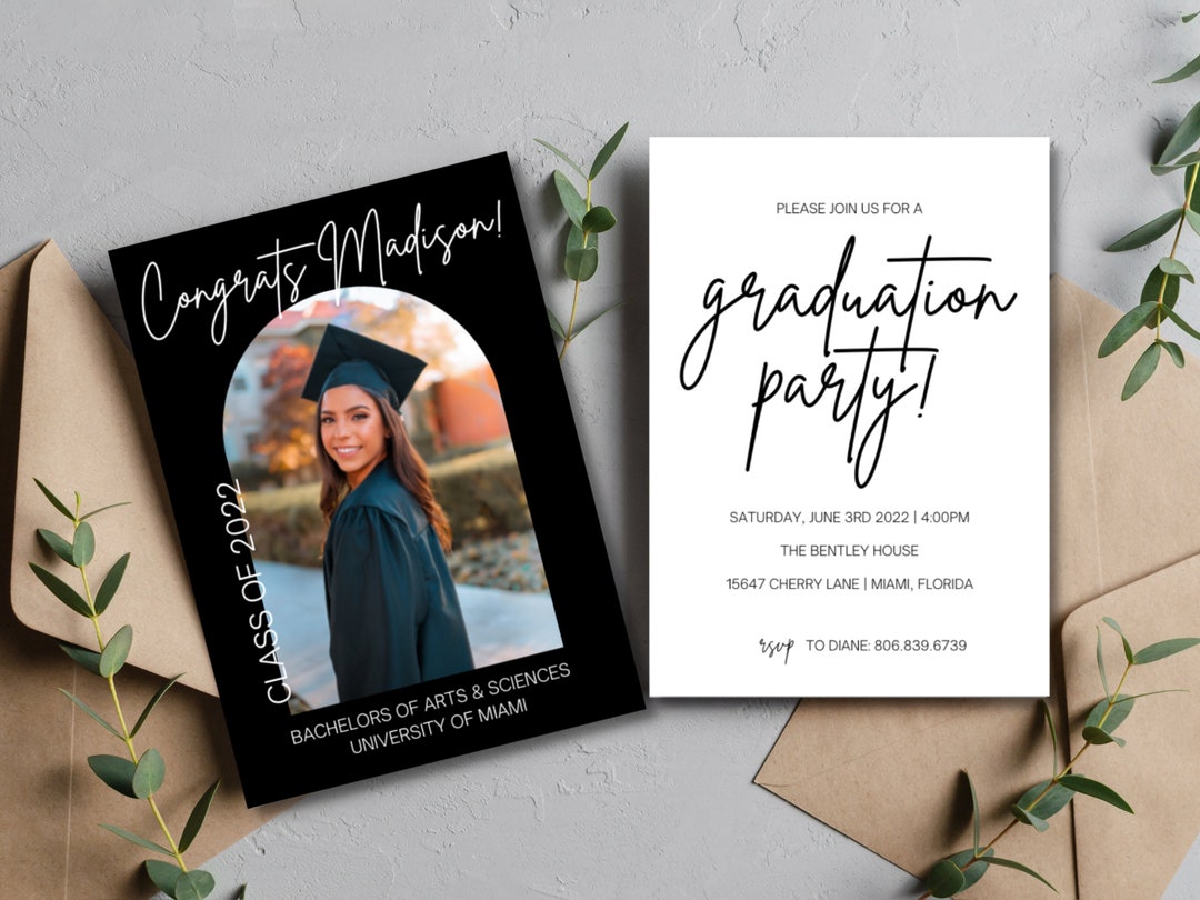 Graduation Invitation, Graduation Party Invitation, Graduation ...