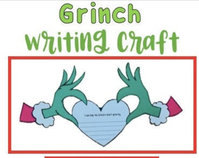 Grinch Craft and Writing (I Can Help the Grinch’s Heart Grow By..) - Etsy
