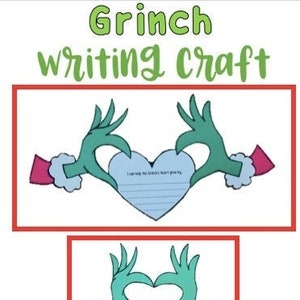 Grinch Craft and Writing (I Can Help the Grinch’s Heart Grow By..) - Etsy