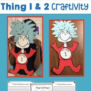 Thing 1 and Thing 2 Craft and Printables - Etsy