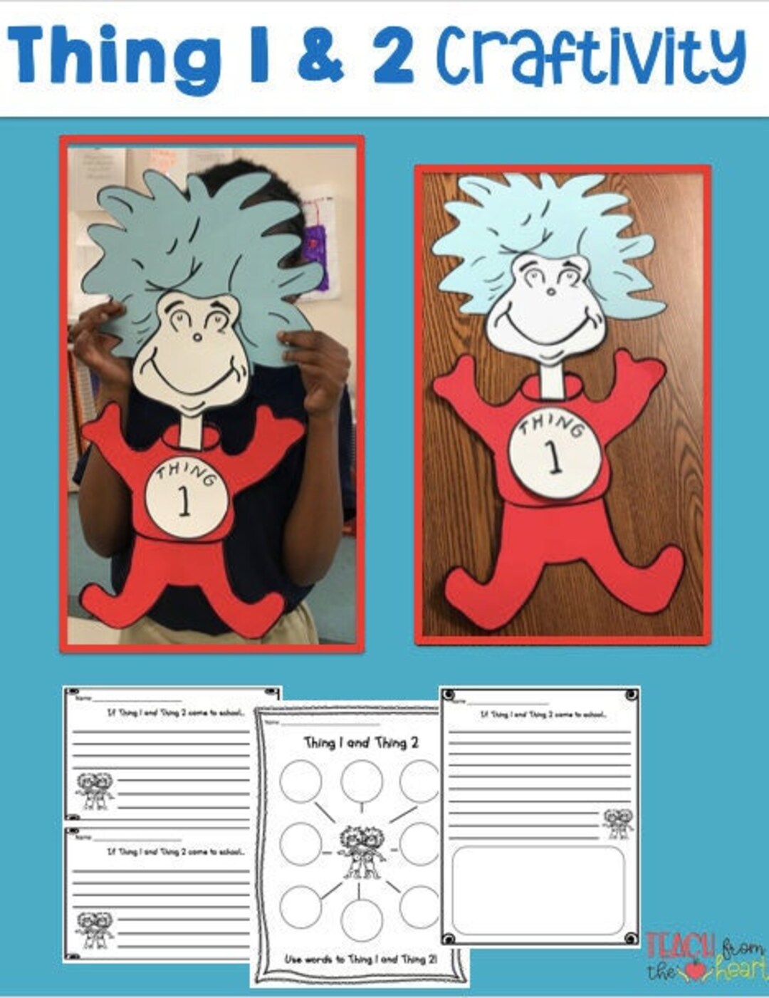 Thing 1 and Thing 2 Craft and Printables - Etsy