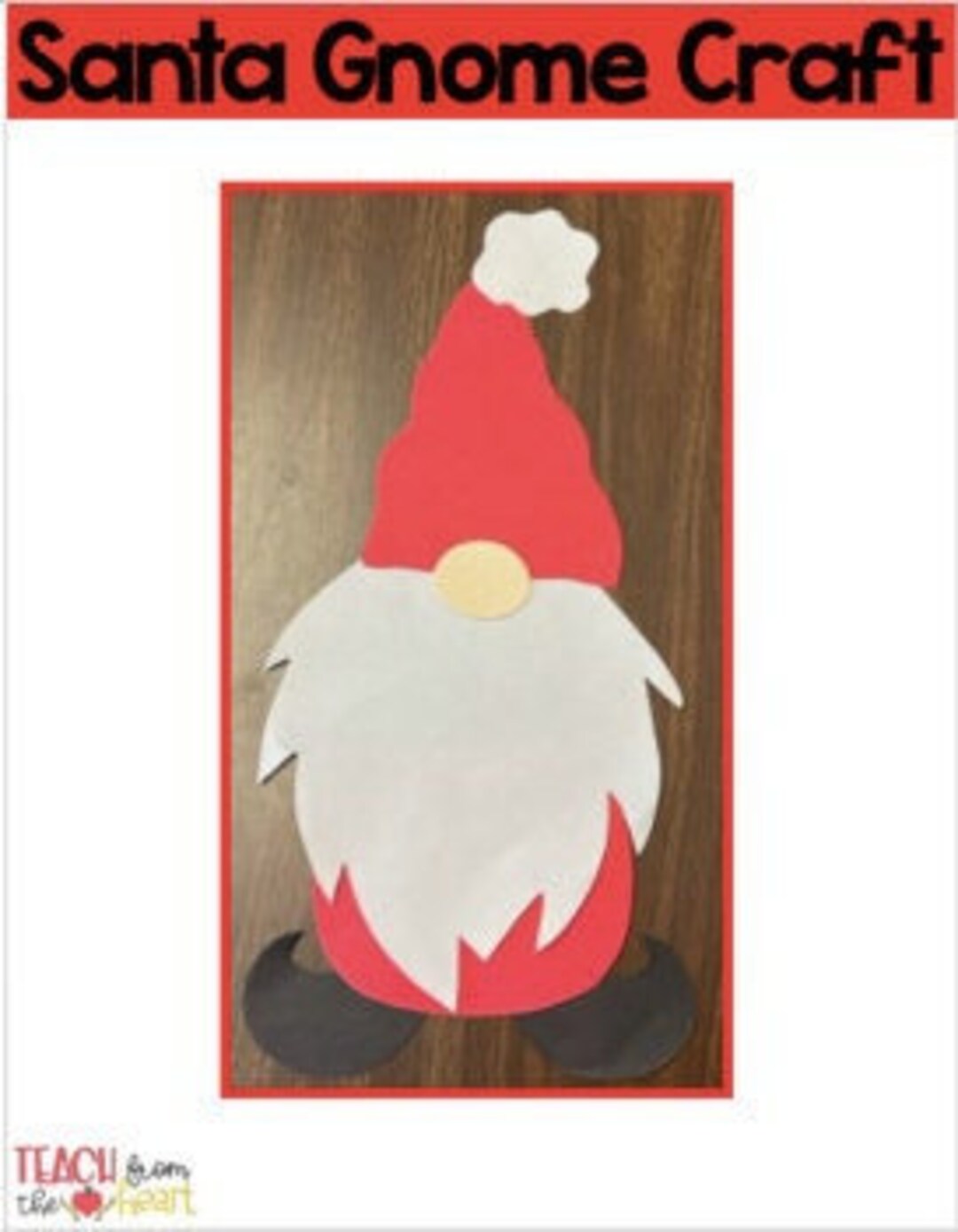 Santa Gnome Craft (christmas Craft) - Etsy