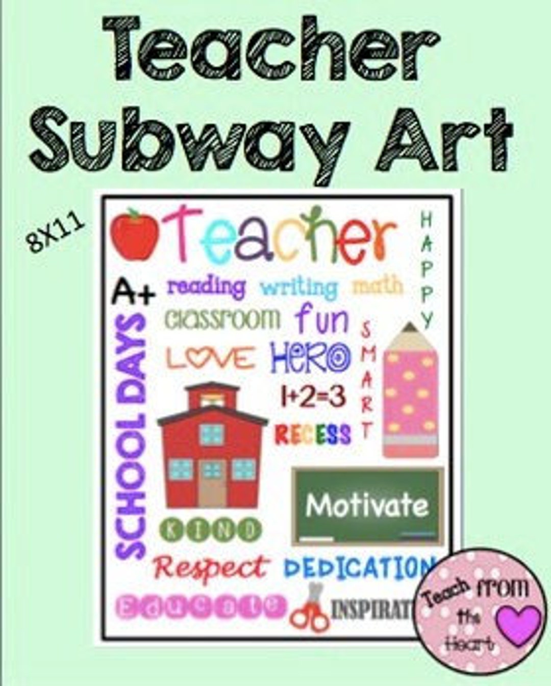 Teacher Subway Art - Etsy