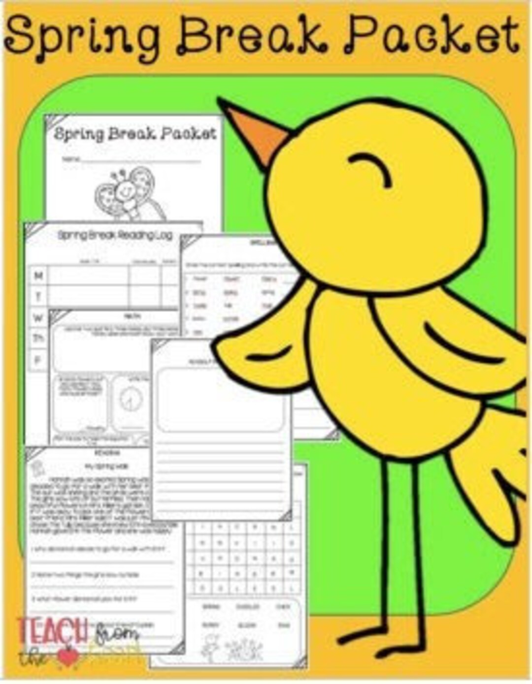 Spring Break Work Packet - Etsy
