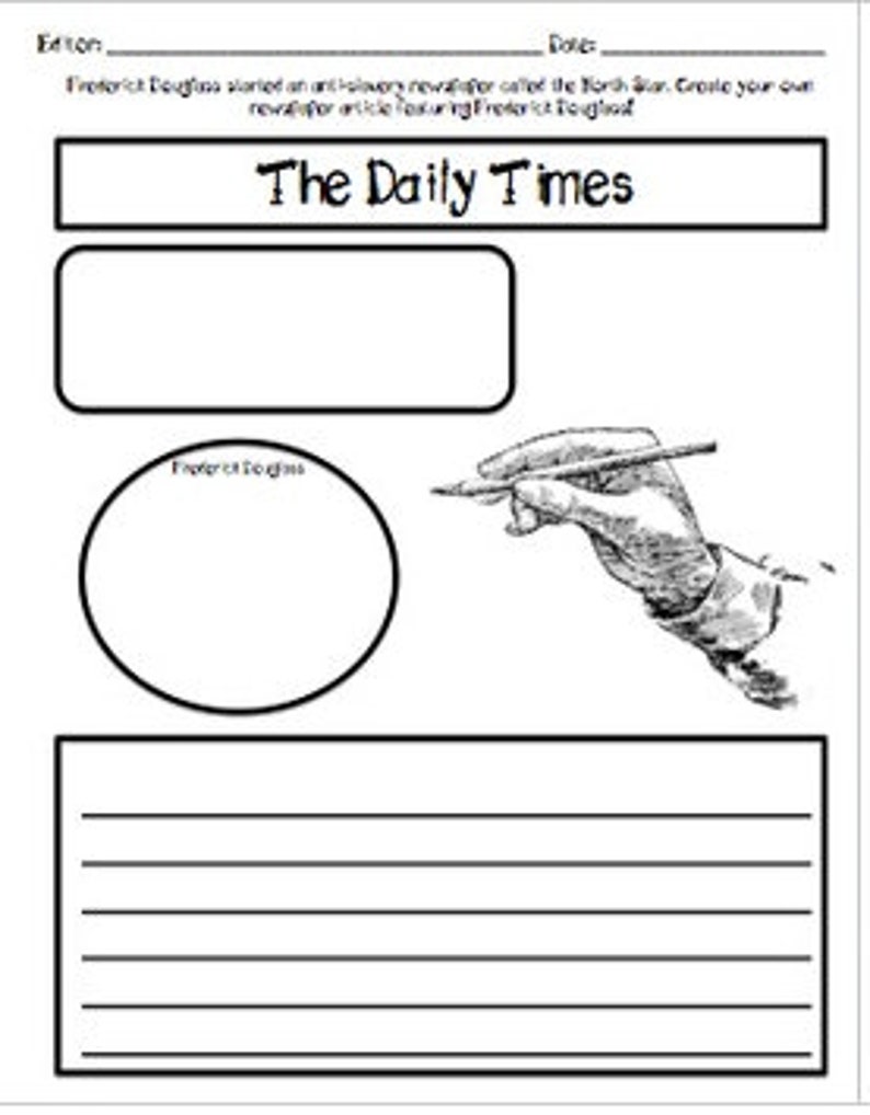 Frederick Douglass (A Black History Month Craftivity) - Etsy