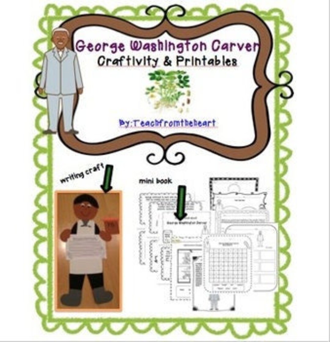 George Washington Carver Craft and Printables (black History Month) - Etsy