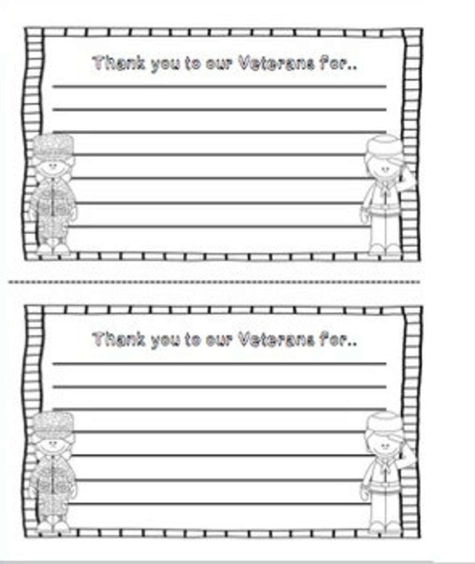 Veterans Day Craft and Writing - Etsy