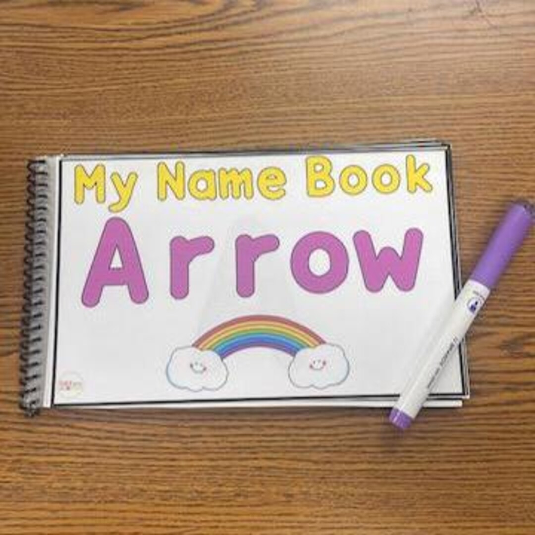 Personalized Name Book (laminated and Dry Erase Marker Included) - Etsy